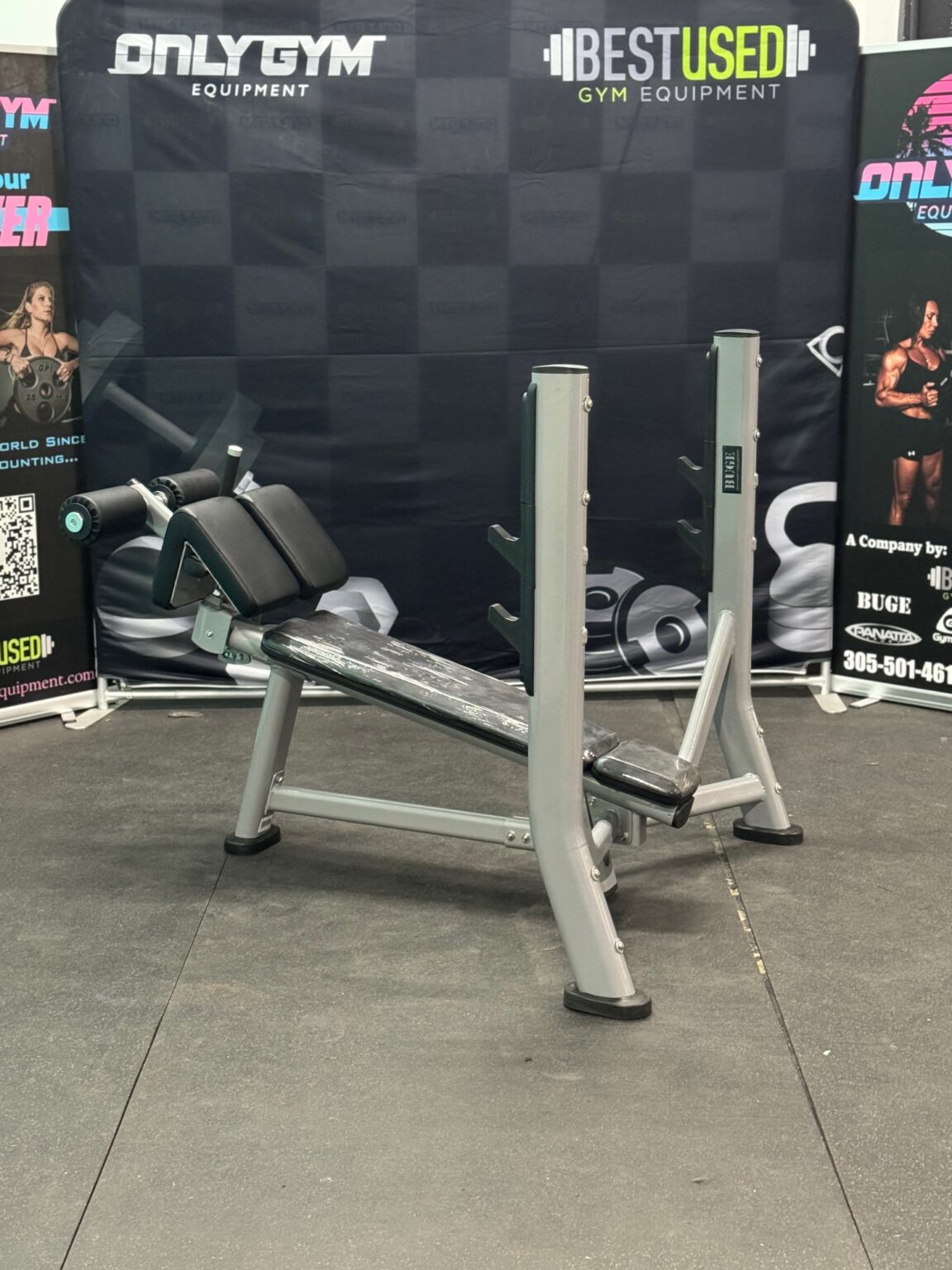 BUGE Olympic Decline Bench | Best Used Gym Equipment